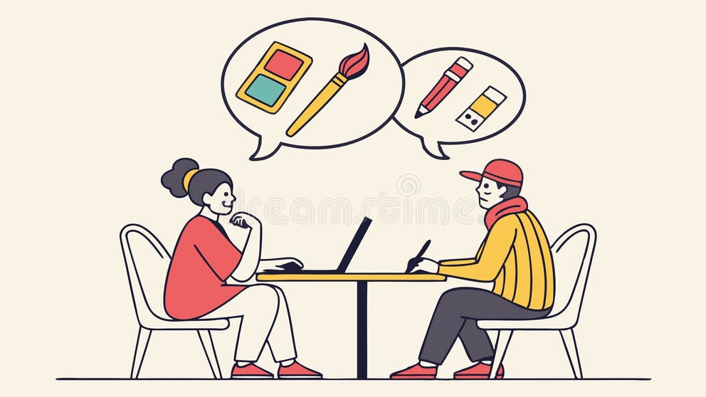 Students Studying Together, Education and Collaboration, Vector Design ...