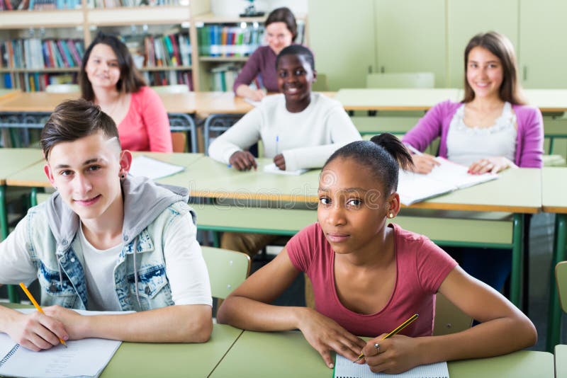 Students studying together stock image. Image of casual - 84305573