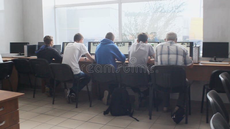 Students Take the Exam on Computers Stock Footage - Video of exams ...