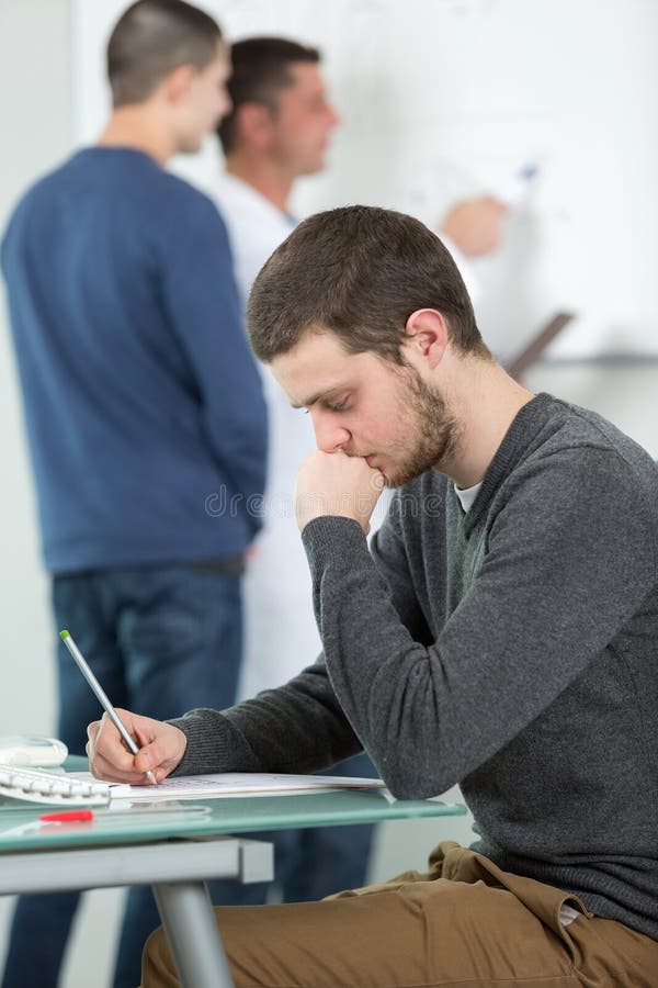 Students Take Notes in Class in High School Stock Image - Image of ...