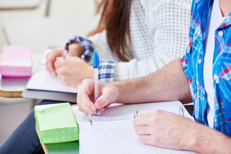 Students Take Notes in Class Stock Photo - Image of students, education ...