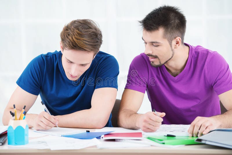 Students Taking Notes in Classroom Stock Image - Image of person ...