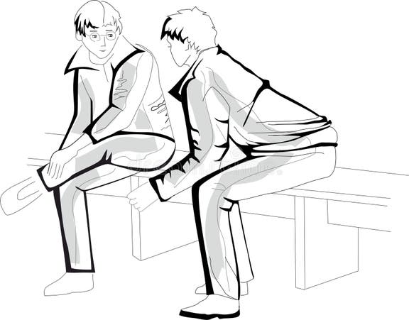 Two Students Talking Stock Illustrations – 361 Two Students Talking ...