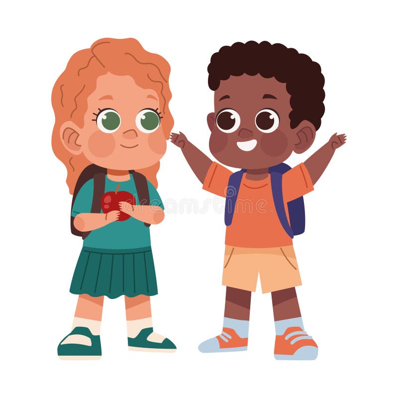 Students Talking with Books Stock Illustration - Illustration of ...