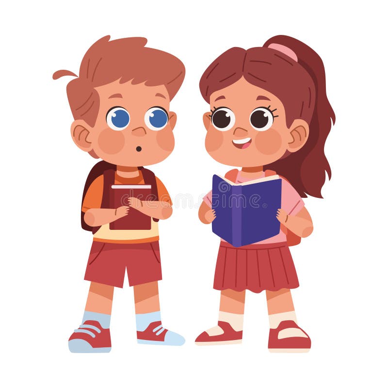 Students Talking before Class Stock Vector - Illustration of ...