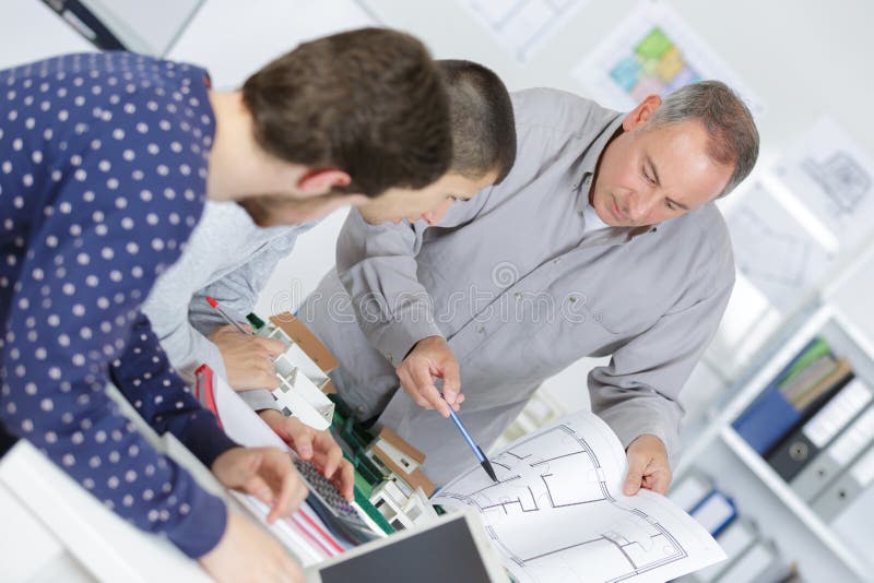 Architecture Students Working on Architectural Model in University ...