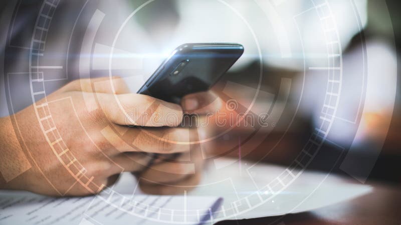 Students are Test Exam and Study Online by Using Smartphone in ...