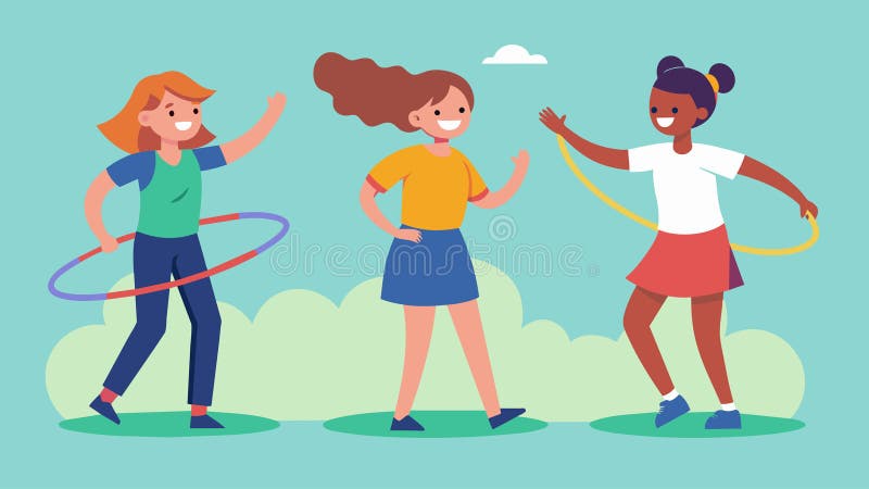 Students Testing Their Coordination and Balance in a Hula Hoop Race ...