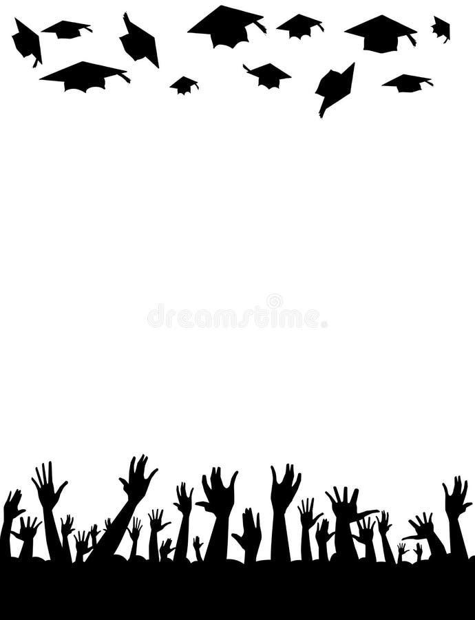 Students Throwing Caps stock vector. Illustration of arms - 77752927
