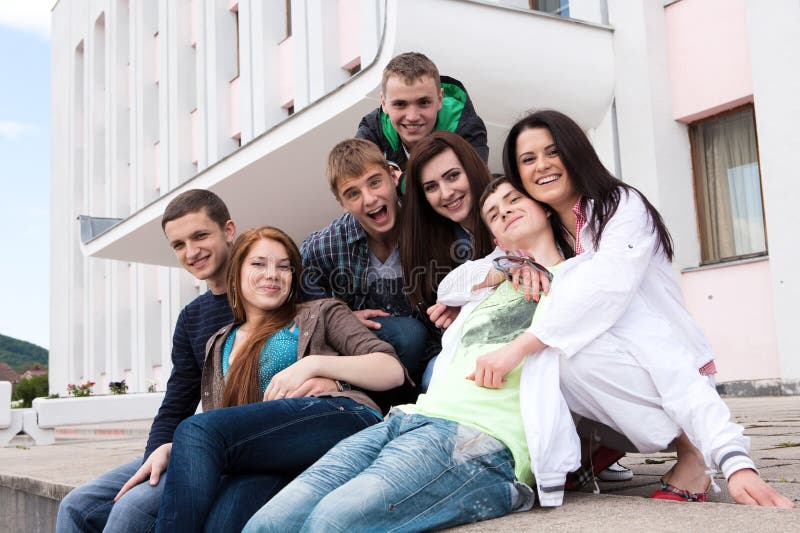 Students To Complete Academic Year Stock Photo - Image of group, copy ...
