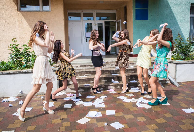 Students To Complete Academic Year Stock Image - Image of happy, paper ...
