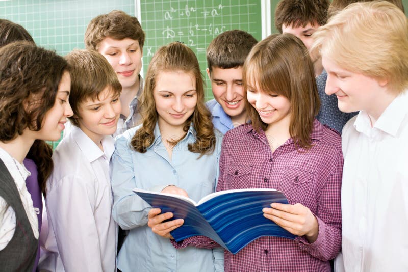 Students to read textbook stock photo. Image of looking - 42464406