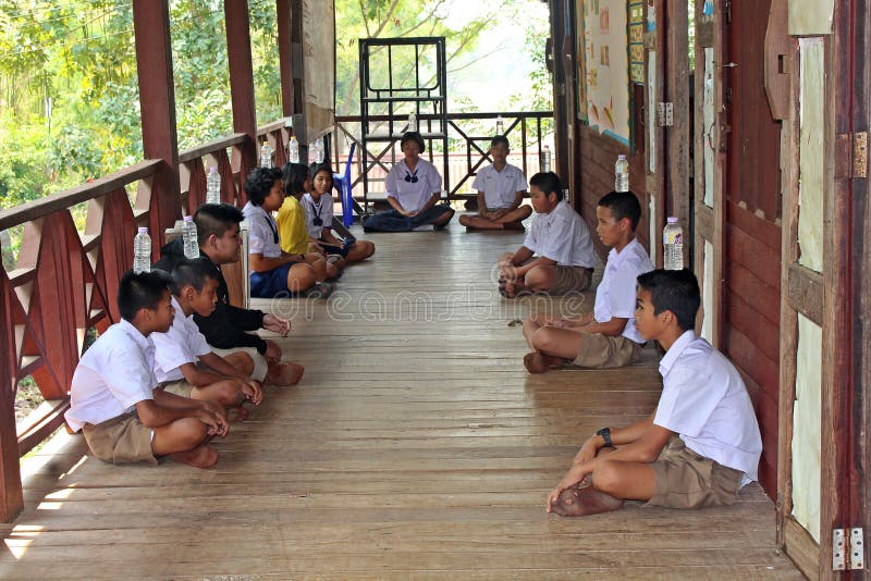 Students are Training the Concentration. Editorial Stock Photo - Image ...