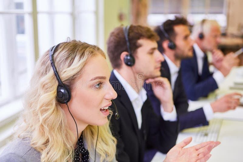Students in a Training Course for the Call Center Hotline Stock Image ...