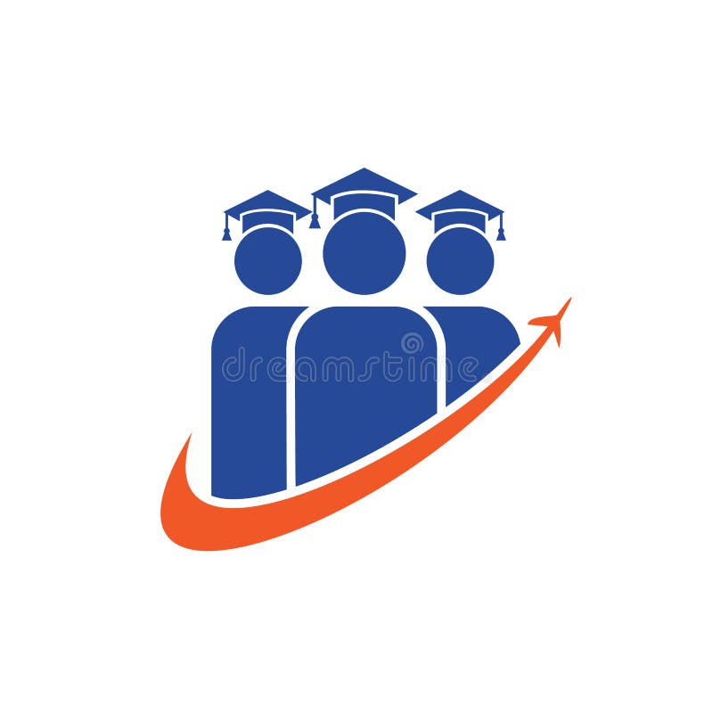Students Traveler Vector Logo Template. Education and Travel Logo ...