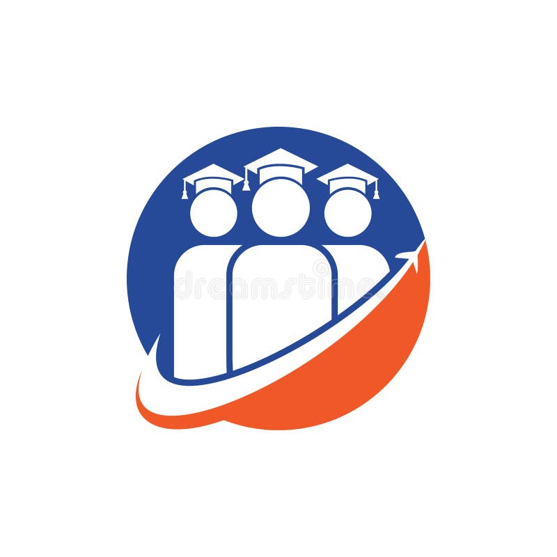 Students Traveler Vector Logo Template. Education and Travel Logo ...