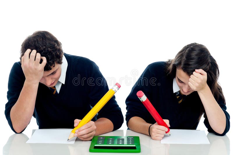 Students Trying To Recollect the Answer Stock Photo - Image of ...