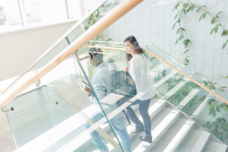 Students in University Staircase Stock Image - Image of apprenticeship ...