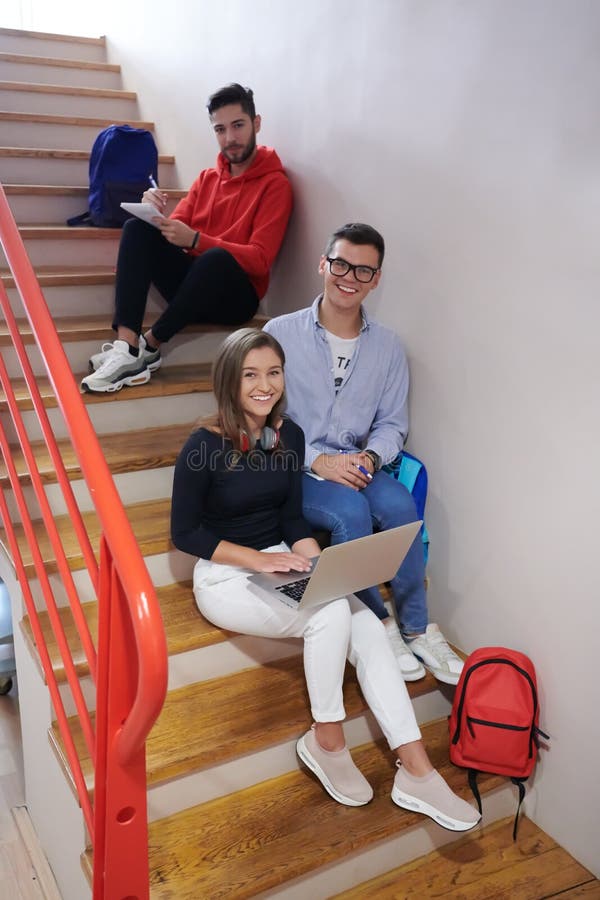 Students Use Modern Technology in School To Create Projects Stock Image ...