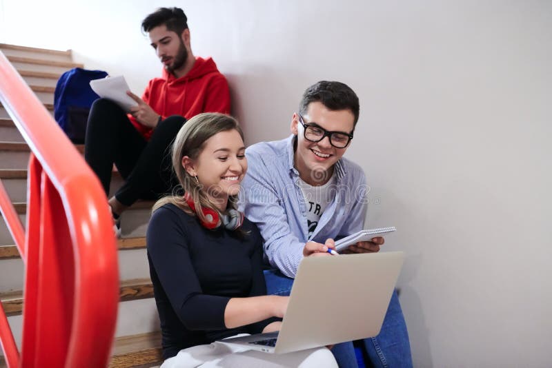 Students Use Modern Technology in School To Create Projects Stock Image ...