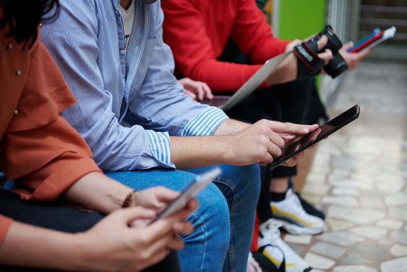 Students Use Modern Technology in School To Create Projects Stock Photo ...