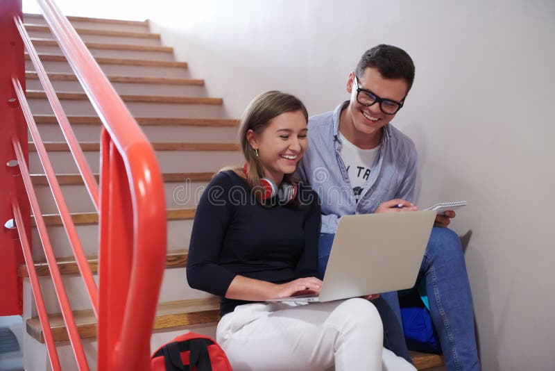 Students Use Modern Technology in School To Create Projects Stock Image ...