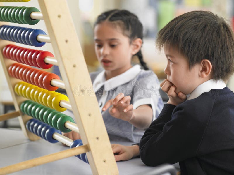 Mathematics lesson stock photo. Image of abacus, preschooler - 15822640