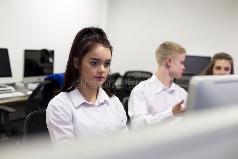 Students using Computers stock photo. Image of modern - 72544128