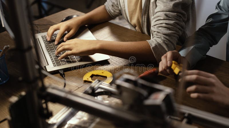 Two Kids Using Computer Printer Stock Photos - Free & Royalty-Free ...