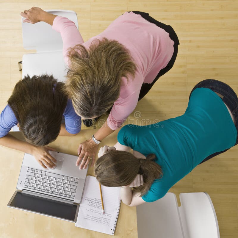 Students Using Laptop in Classroom Stock Photo - Image of person ...