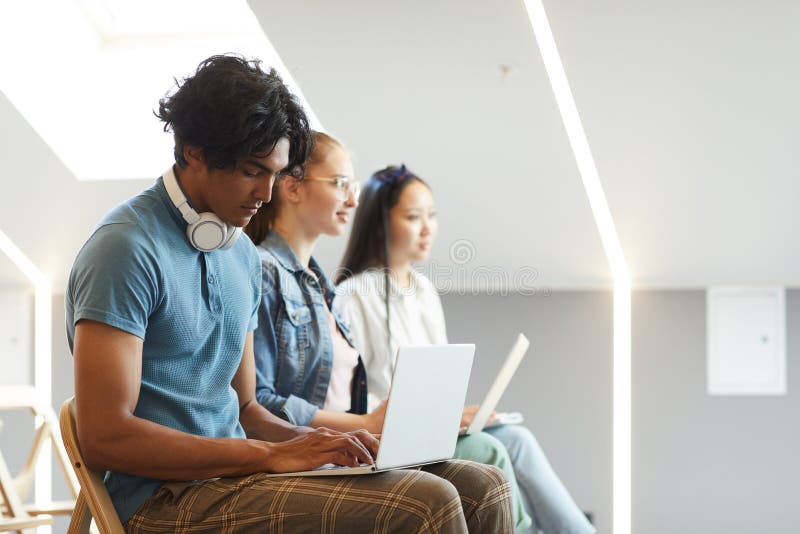 Students Using Laptops at Lecture Stock Image - Image of lifestyles ...