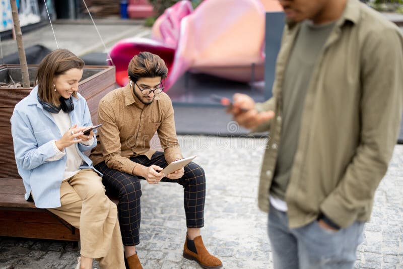 Students Walk on Territory of University Campus Stock Image - Image of ...