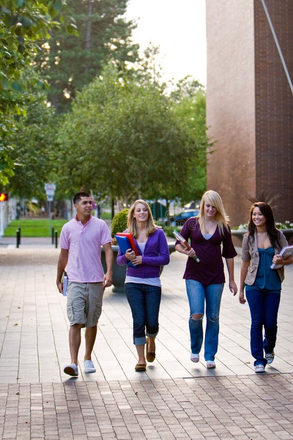 Students Walking stock image. Image of pupil, education - 7558733