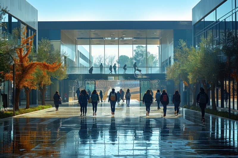 Campus Walkway Stock Illustrations – 129 Campus Walkway Stock ...