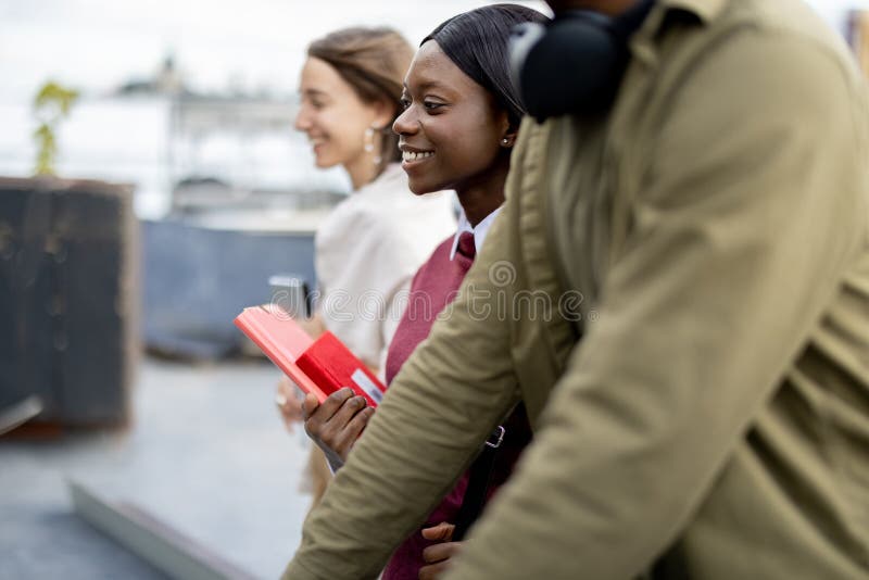 Students Walking on Territory of University Campus Stock Image - Image ...