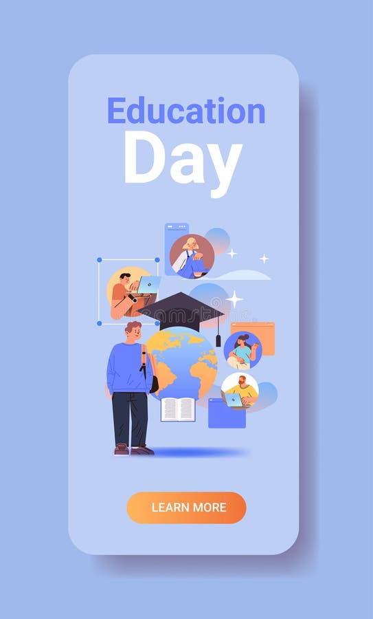 Students Watching Free Online Courses Education Day Live Webinar ...