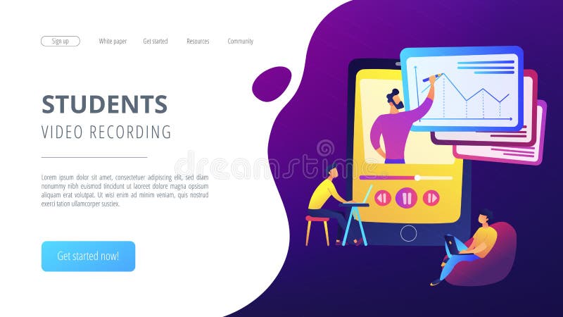 Recorded Classes Concept Vector Illustration. Stock Vector ...