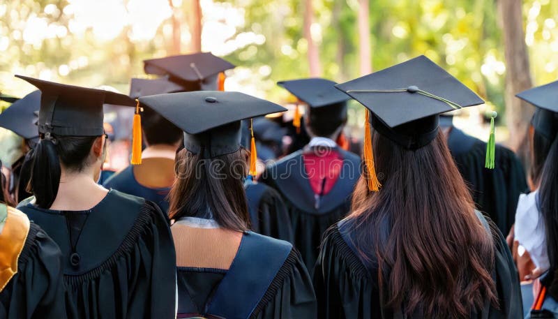 Students Wearing Their Graduation Caps and Hats at the Graudation ...