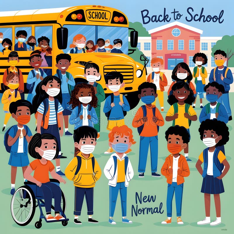 The Students are Welcome Back To School and Chairing Stock Illustration ...