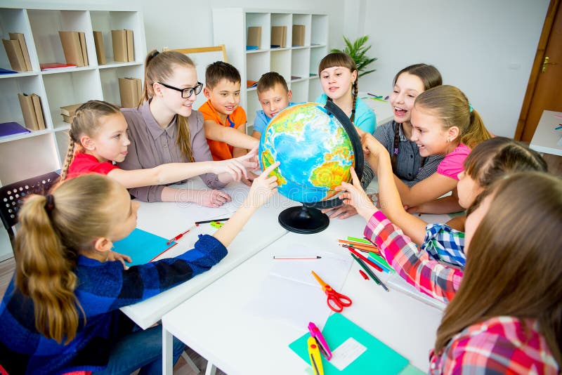 Students work together stock image. Image of education - 89647693