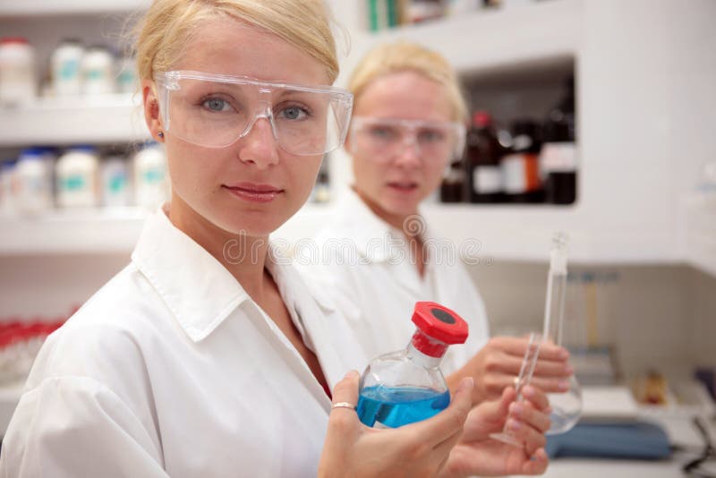 Students Working in Chemistry Laboratory Stock Image - Image of ...