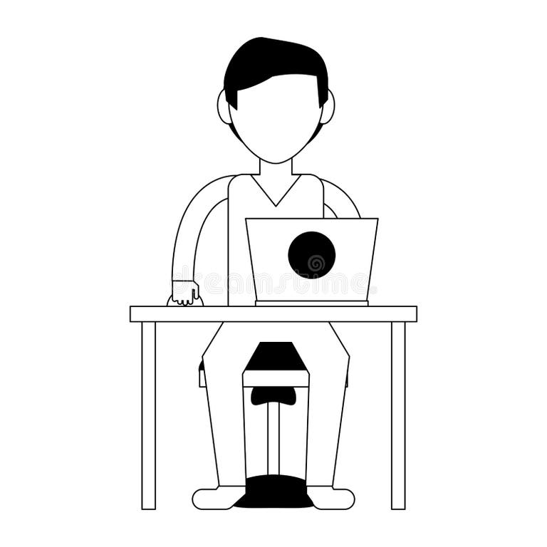 Black Students Computer Stock Illustrations – 600 Black Students ...