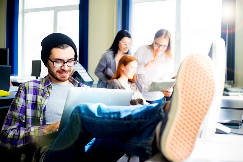 Students Working on Computers Stock Photo - Image of female, internet ...