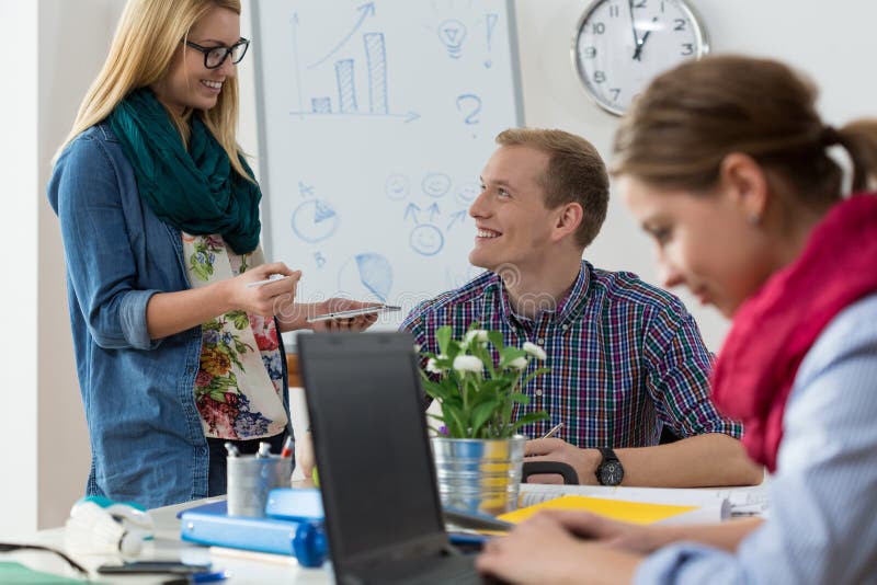 Students Working in the Office Stock Image - Image of architectural ...