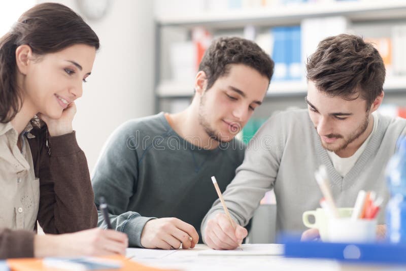 Engineering Students Working in the Lab Stock Image - Image of ...