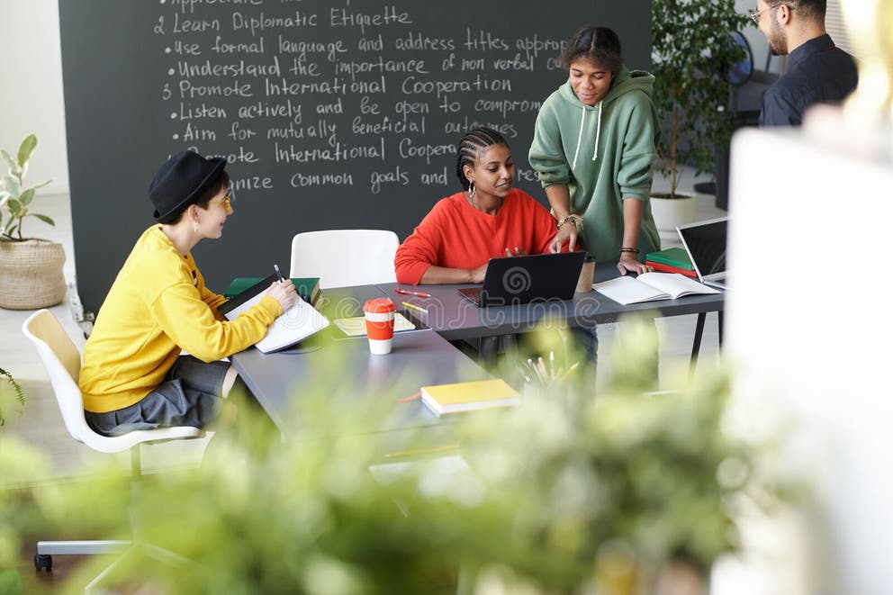 Students Working in Team at Lesson Stock Image - Image of pupil ...