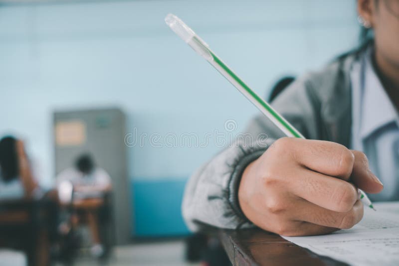 Serious Man Writing in Dark Room Stock Image - Image of confused ...