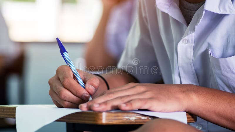 Serious Man Writing in Dark Room Stock Image - Image of confused ...