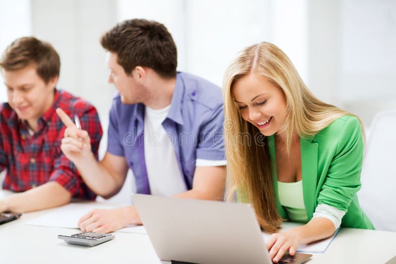Students Writing Test or Exam in Lecture at School Stock Image - Image ...