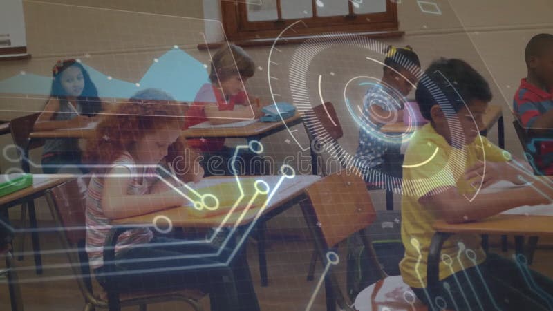 Students Writing Worksheets Initiating Animated Graphs and HUD Circles ...